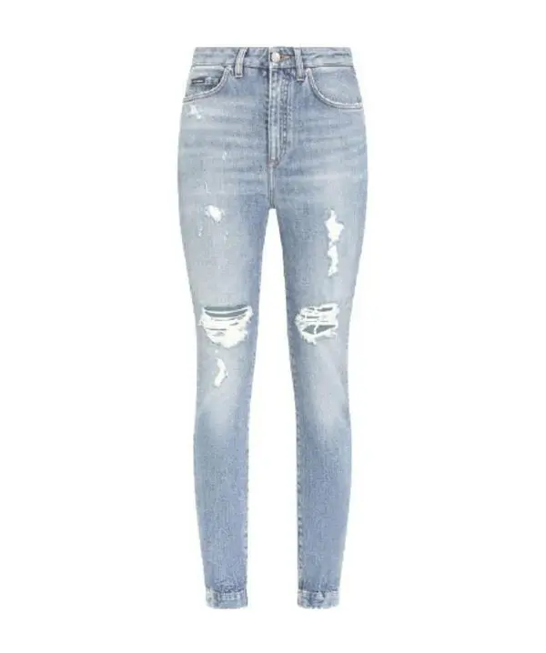 Dolce & Gabbana Dolce Gabbana Audrey Distressed Skinny Jeans - Blue