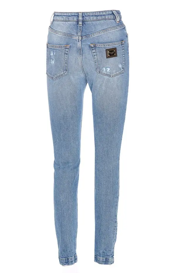 Dolce & Gabbana Audrey Distressed Skinny Jeans - Blue