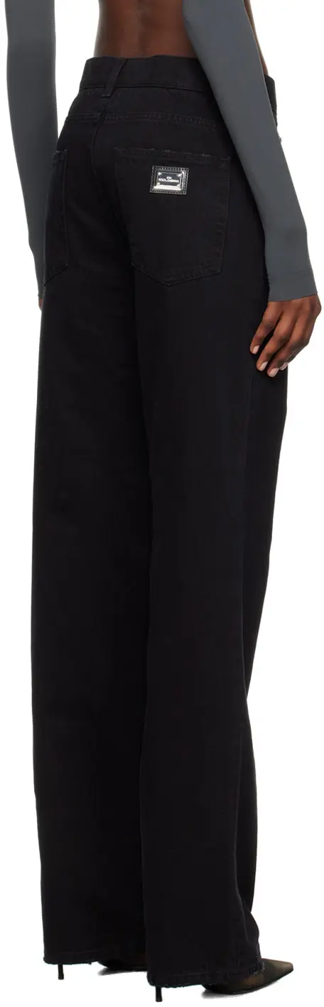 Dolce & Gabbana Logo Plaque Wide-leg Jeans