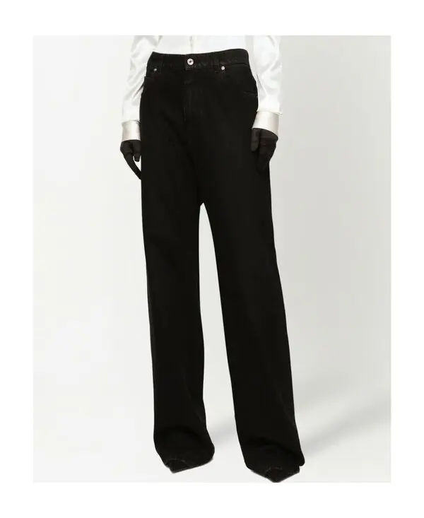 Dolce & Gabbana Logo Plaque Wide-leg Jeans