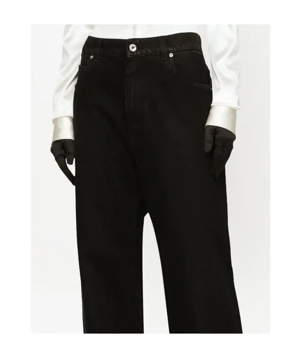 Dolce & Gabbana Logo Plaque Wide-leg Jeans