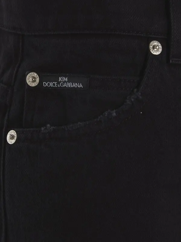 Dolce & Gabbana Logo Plaque Wide-leg Jeans
