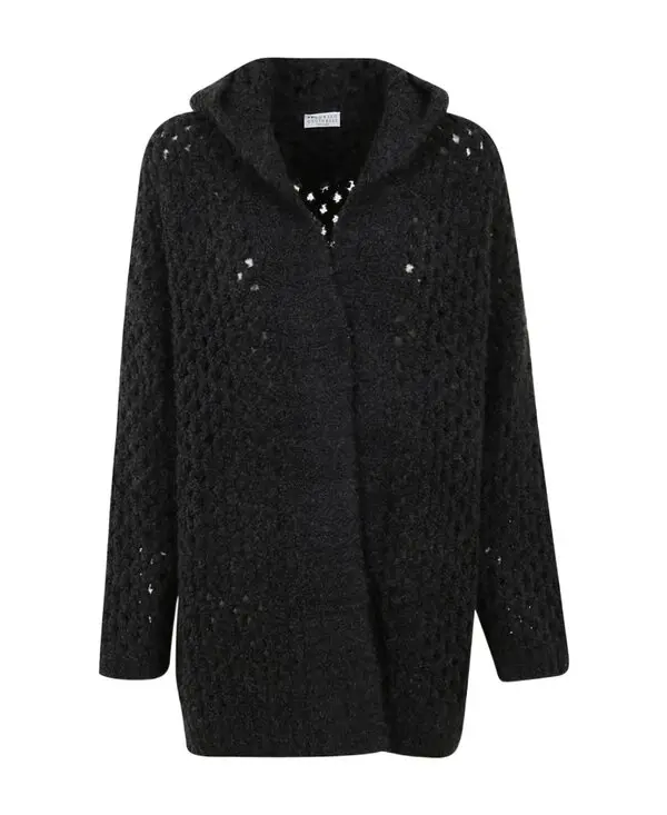 Brunello Cucinelli Hooded Chunky Knit Jumper