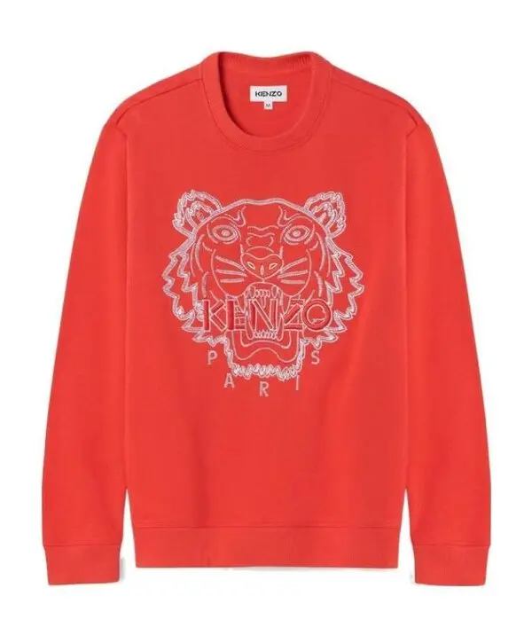 Kenzo Embroidered Tiger Crewneck Sweatshirt - Red