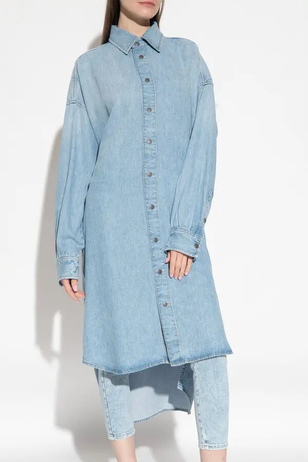 DIESEL® Oversized Denim Shirt Dress