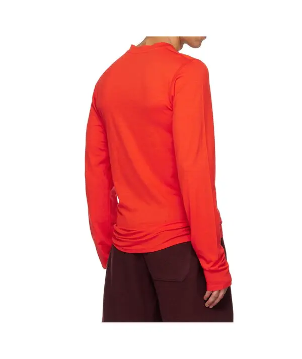 RIER Crew Neck Knitted Wool T-shirt - Orange