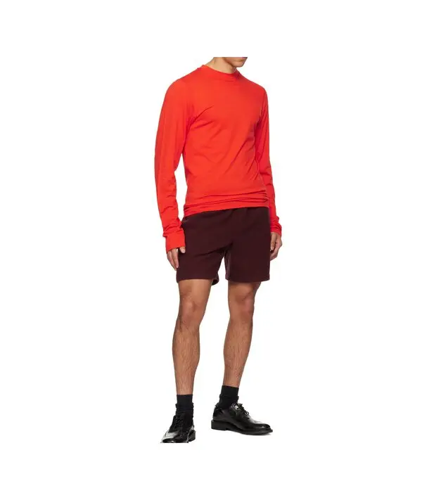 RIER Crew Neck Knitted Wool T-shirt - Orange
