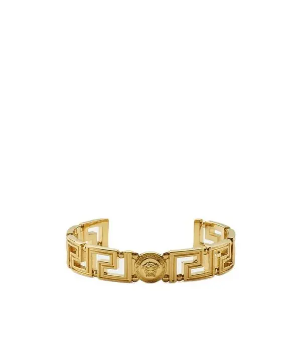 Versace Logo Detailed Bracelet - Yellow