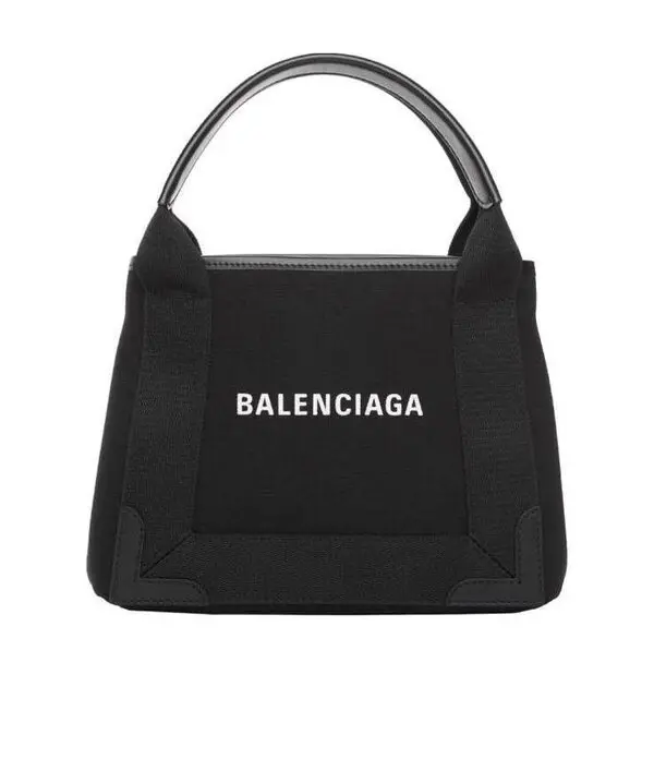Balenciaga Navy Cabas Tote Bag - Black