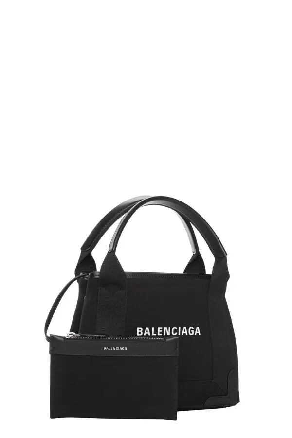 Balenciaga Navy Cabas Tote Bag - Black