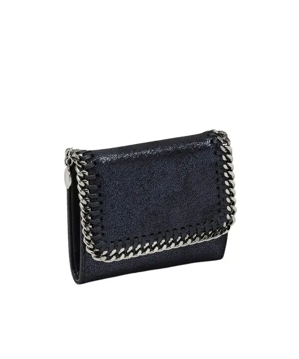 Stella McCartney Chain Detailed Zip-around Wallet - Black