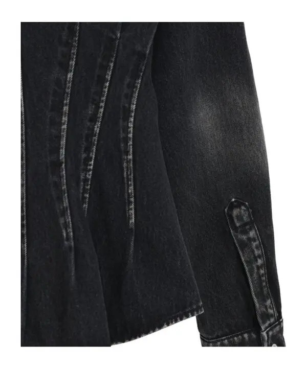 Moschino Pleated Denim Shirt