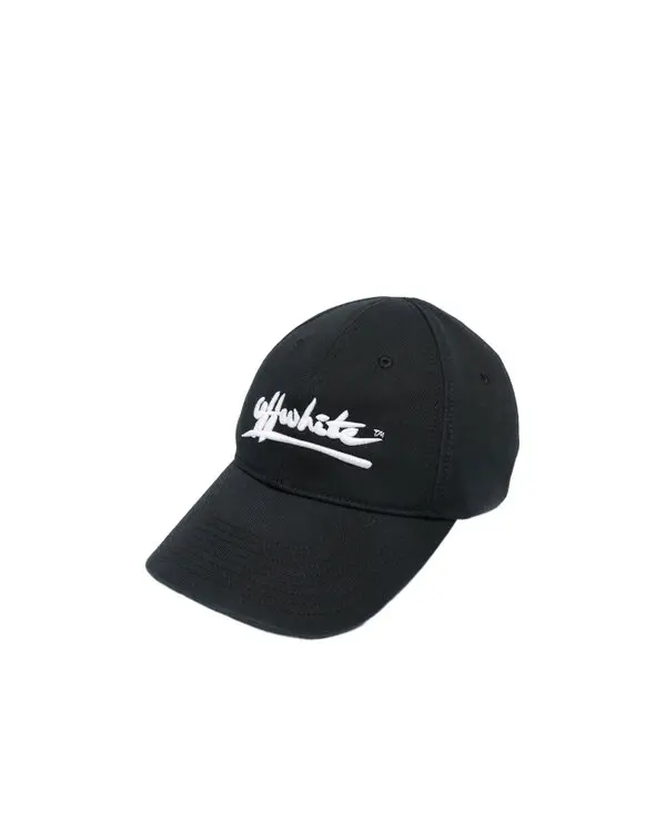 Off-White Embroidered Logo Baseball Cap - Black