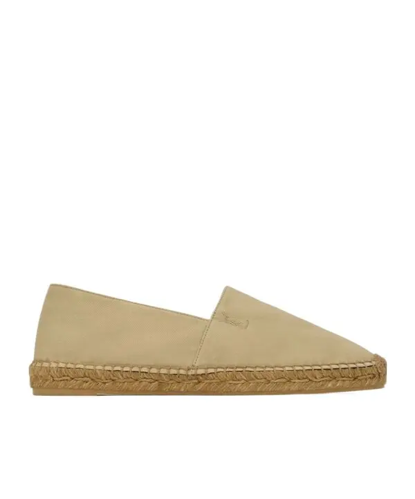 Saint Laurent Logo Embroidered Slip-on Espadrilles With Rope Sole