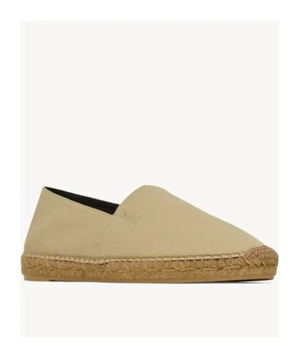 Saint Laurent Logo Embroidered Slip-on Espadrilles With Rope Sole