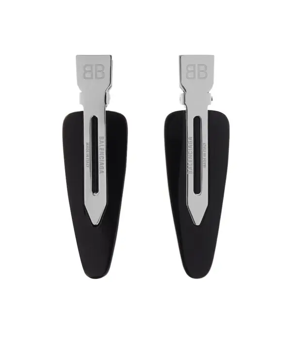 Balenciaga Salon Bb Hair Clips - Silver/black