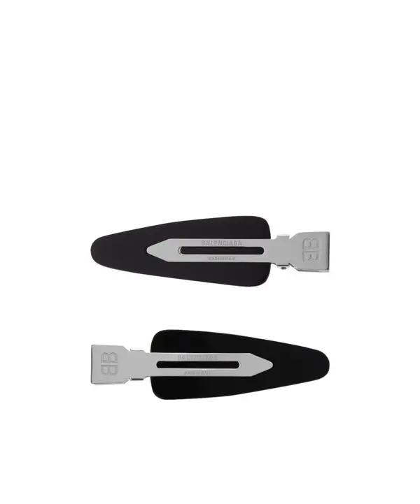 Balenciaga Salon Bb Hair Clips - Silver/black
