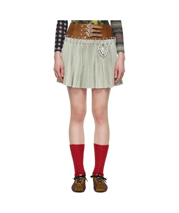 CHOPOVA LOWENA Pleated Skirt With Removable Belt