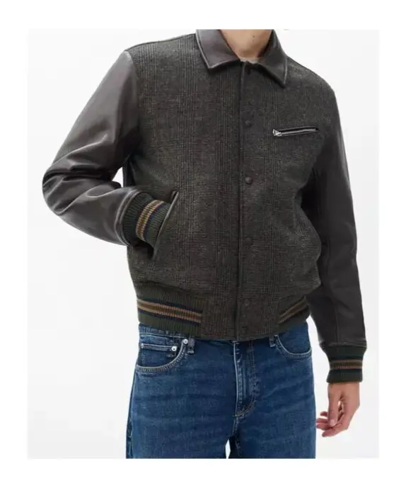 RAG  BONE Rag & Bone Jeremy British Wool Varsity Jacket