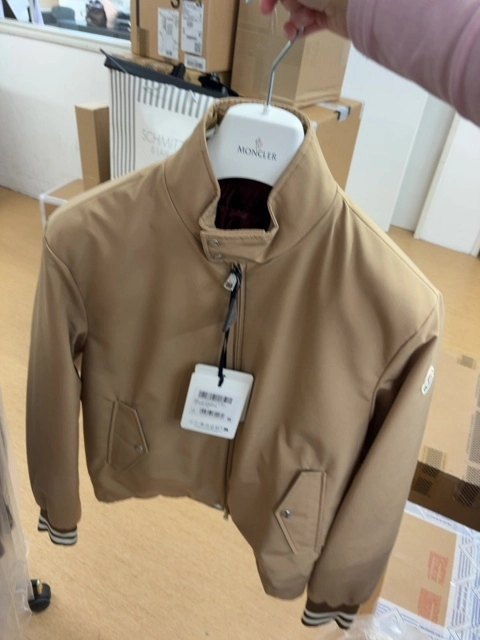 Moncler Prieure Reversible Padded Bomber Jacket - Beige