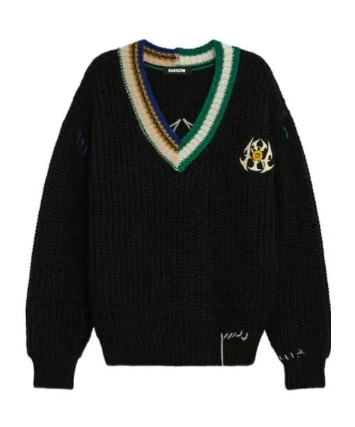 BARROW Graphic Knit Jumper With Embroidered Accents
