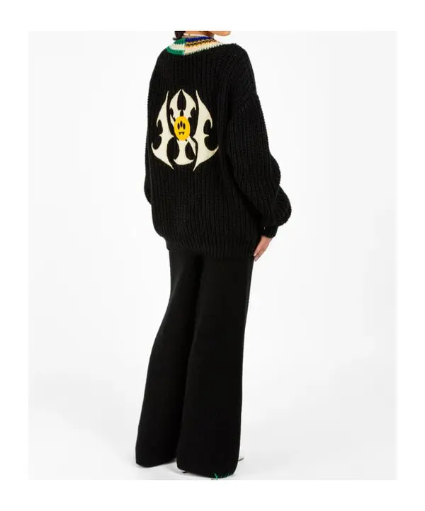 BARROW Graphic Knit Jumper With Embroidered Accents