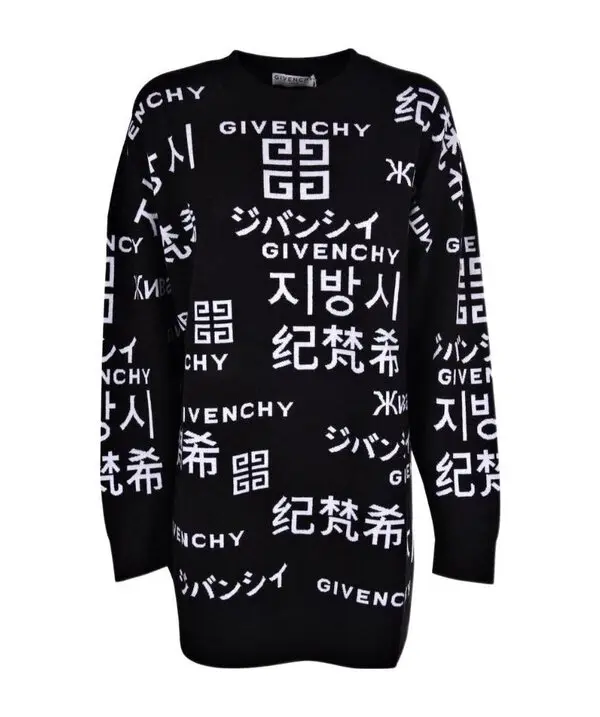 Givenchy Logo Knit Pullover Sweater - Black