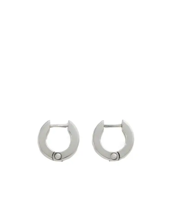 Bottega Veneta Silver Bolt Ring Earrings - Gray