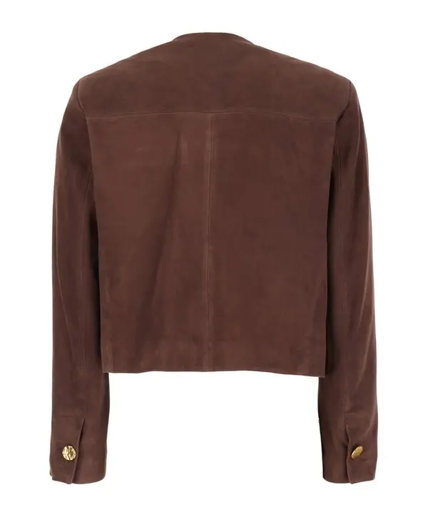 ARMA Lorenne Suede Button-front Jacket - Brown