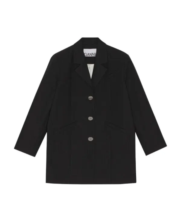 GANNI Oversized Single-breasted Blazer