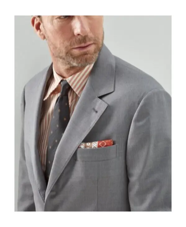 Brunello Cucinelli Single-breasted Long Sleeved Blazer - Gray
