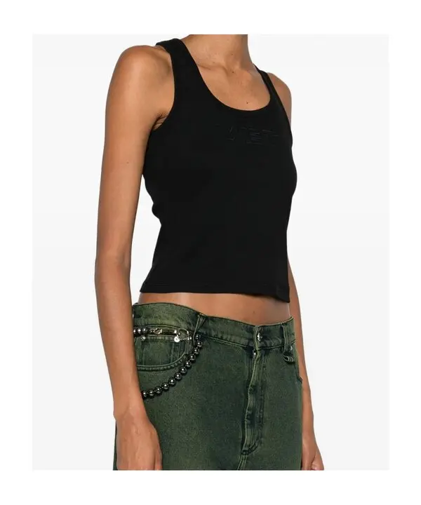 Vetements Logo Embroidered Tank Top