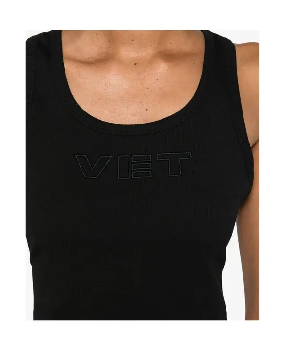Vetements Logo Embroidered Tank Top