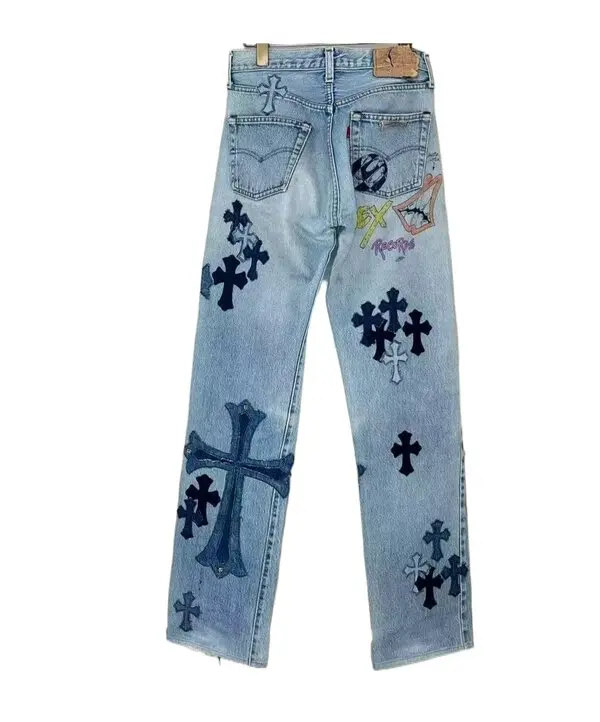 Chrome Hearts Belt Loop Jeans With Embellishments