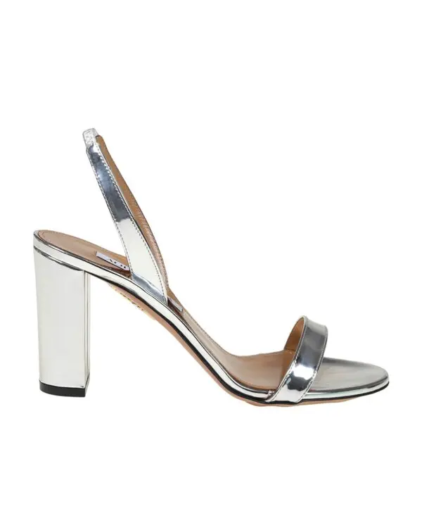 AQUAZZURA So Nude Metallic Slingback Sandals
