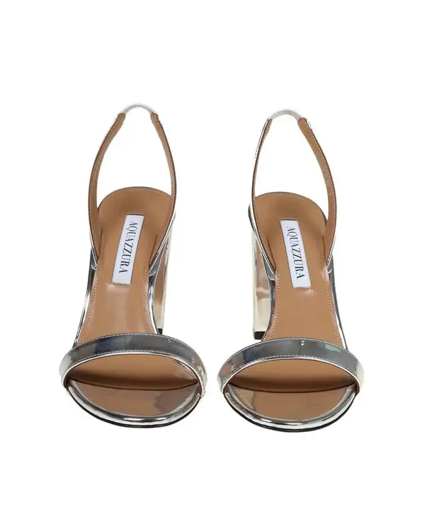 AQUAZZURA So Nude Metallic Slingback Sandals