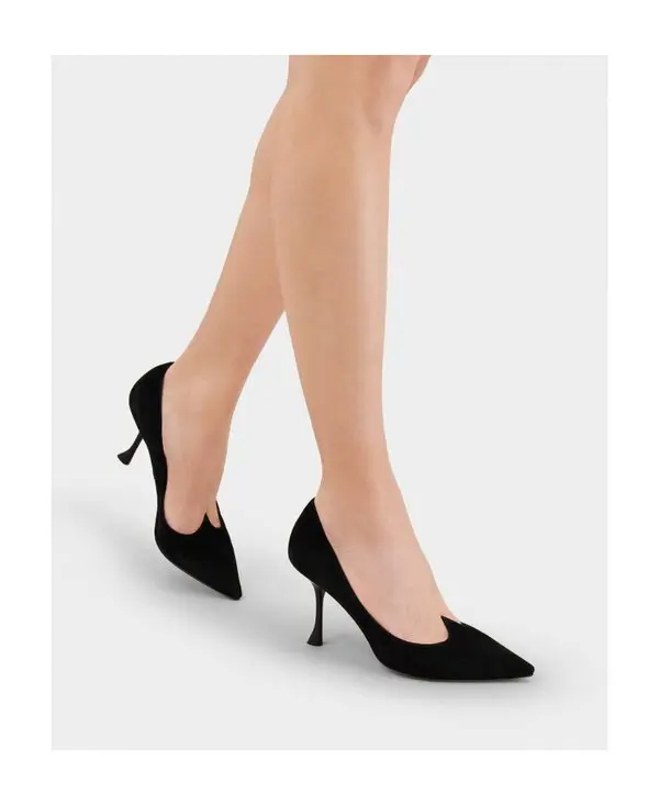 ROGER VIVIER D Collet Suede Pumps - Black