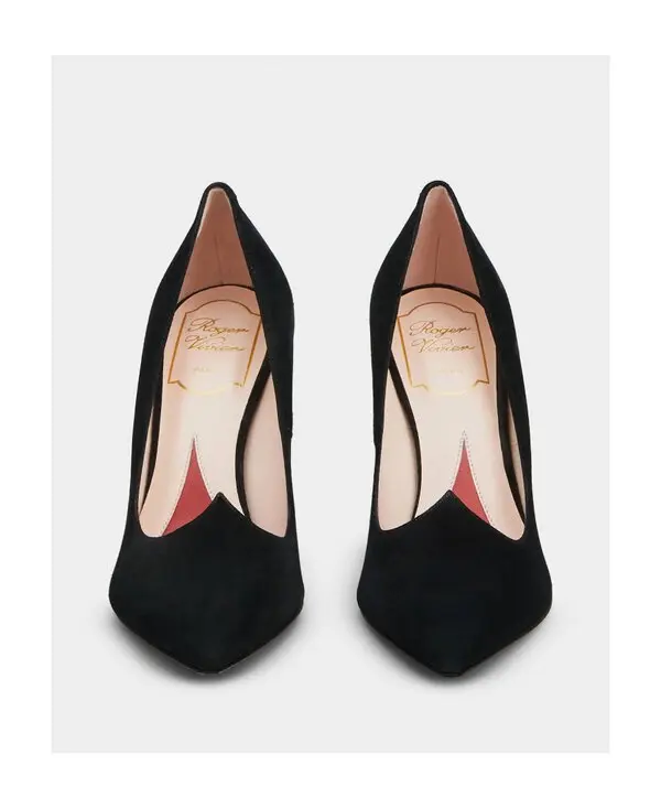 ROGER VIVIER D Collet Suede Pumps - Black