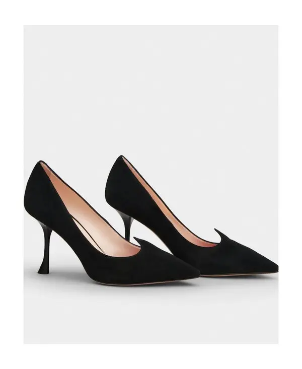 ROGER VIVIER D Collet Suede Pumps - Black
