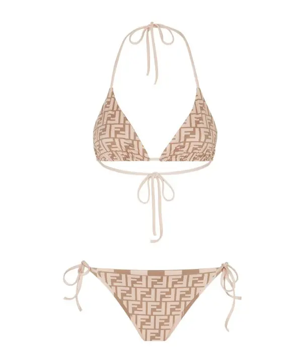 Fendi Reversible Triangle Bikini Set - Pink