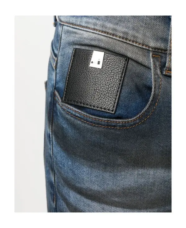 1017 Alyx 9sm Slim-cut Washed Jeans With Logo Decals