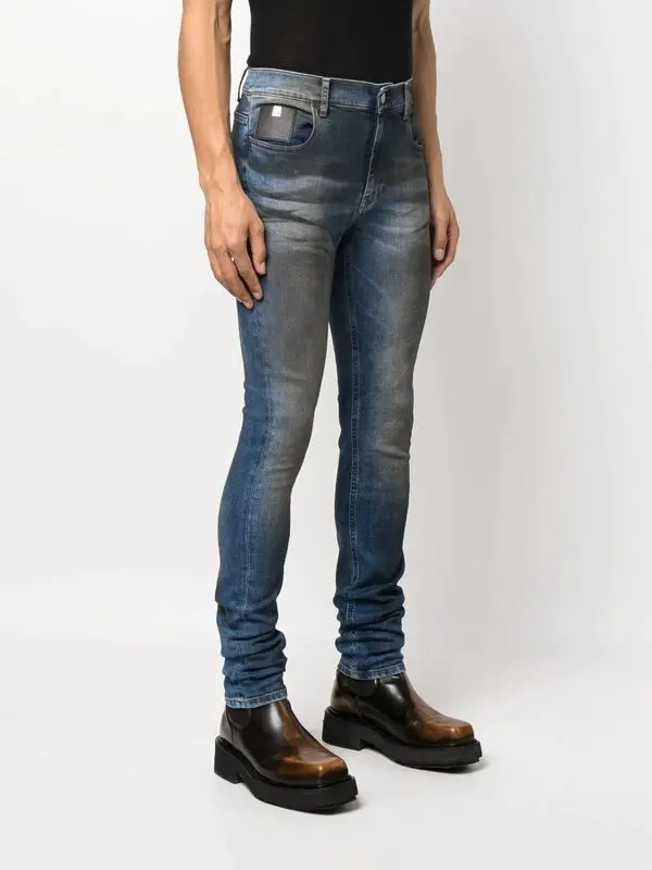 1017 Alyx 9sm Slim-cut Washed Jeans With Logo Decals