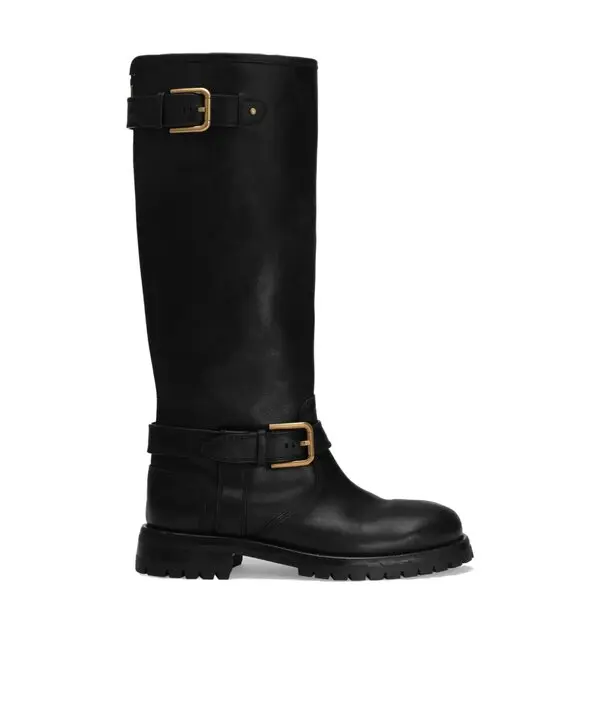 Dolce & Gabbana Buckled Knee-high Boots