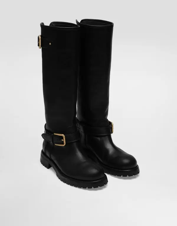Dolce & Gabbana Buckled Knee-high Boots