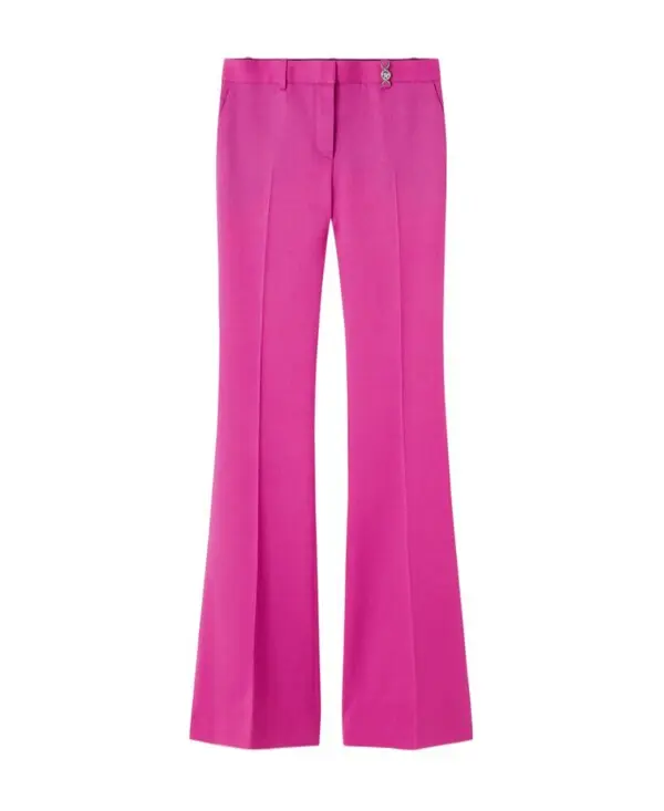 Versace Logo-plaque Tailored Trousers - Pink