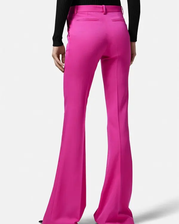 Versace Logo-plaque Tailored Trousers - Pink