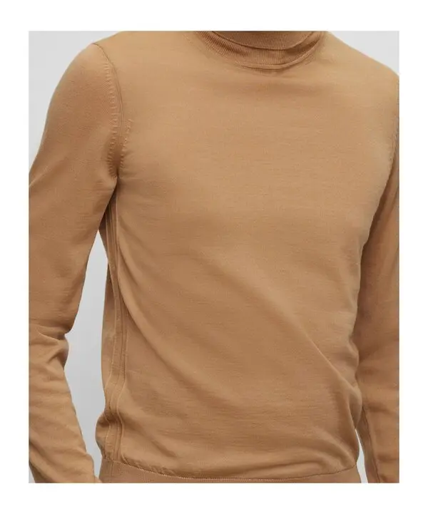 Hugo Boss Roll-neck Knitted Jumper - Brown