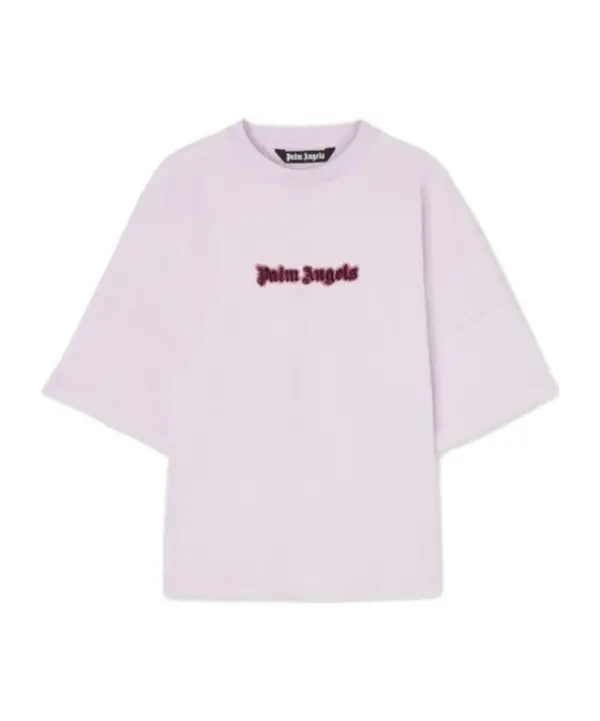 Palm Angels Logo Embroidered Drop Shoulder T-shirt