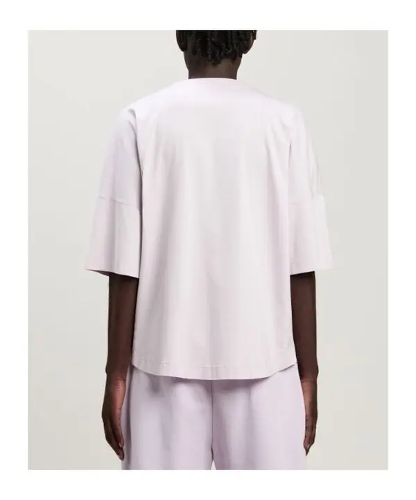 Palm Angels Logo Embroidered Drop Shoulder T-shirt
