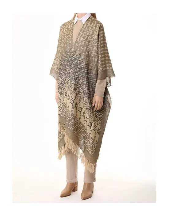 Brunello Cucinelli Geometric-print Cape